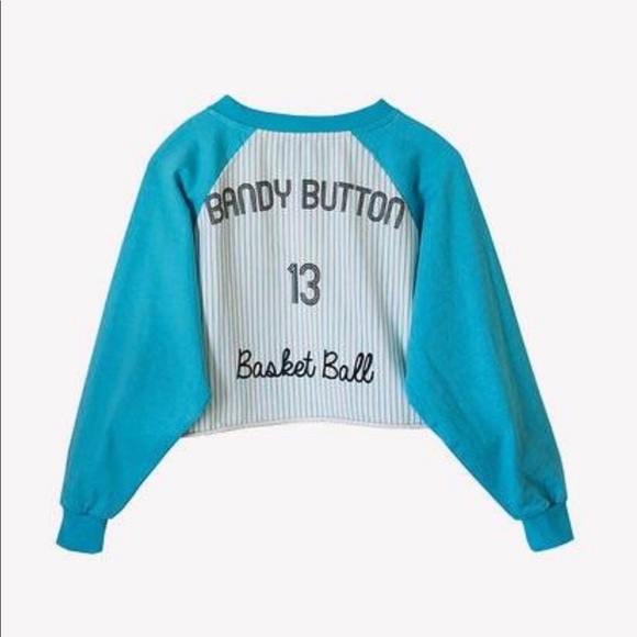 Bandy Button | Shirts & Tops | Nwt Bandy Button Crop Sweatshirt | Poshmark
